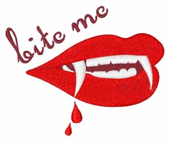 Bite Me Embroidery Design | EmbroideryDesigns.com