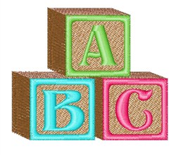 Baby Blocks Embroidery Design | EmbroideryDesigns.com
