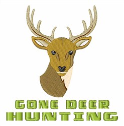Gone Deer Hunting Embroidery Design | EmbroideryDesigns.com