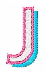 Outline Heart J Embroidery Design | EmbroideryDesigns.com