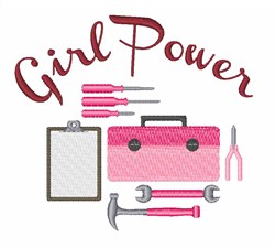 Girl Power Embroidery Design | EmbroideryDesigns.com