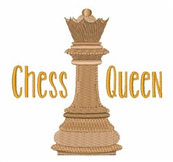 Chess Queen Piece Embroidery Design | EmbroideryDesigns.com