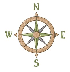 Compass Embroidery Design | EmbroideryDesigns.com