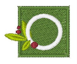 Holly Berry Block O Embroidery Design | EmbroideryDesigns.com