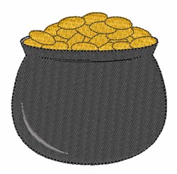 Pot of Gold Embroidery Design | EmbroideryDesigns.com