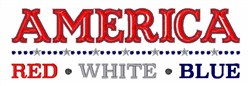 Red White Blue Embroidery Design | EmbroideryDesigns.com