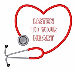 Listen To Heart Embroidery Design | EmbroideryDesigns.com