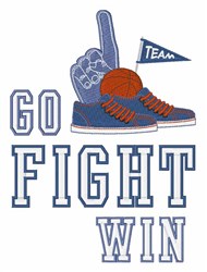 Go Fight Win Embroidery Design | EmbroideryDesigns.com