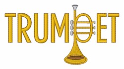 Trumpet Embroidery Design | EmbroideryDesigns.com