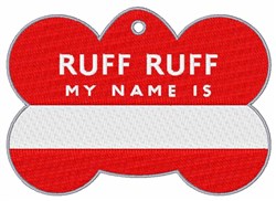 Ruff Dog Tag Embroidery Design | EmbroideryDesigns.com