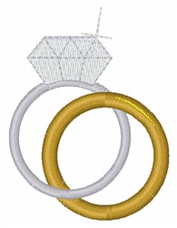 Wedding Rings Embroidery Design | EmbroideryDesigns.com