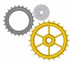 Gears Embroidery Design | EmbroideryDesigns.com