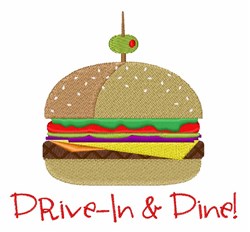 Hamburger Embroidery Design | EmbroideryDesigns.com