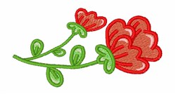 Red Flowers Embroidery Design | EmbroideryDesigns.com