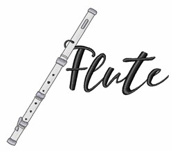 Flute Embroidery Design | EmbroideryDesigns.com