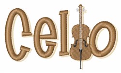 Cello Embroidery Design | EmbroideryDesigns.com