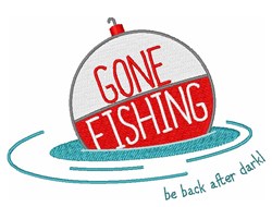Humorous Fishing Bobber Embroidery Design | EmbroideryDesigns.com