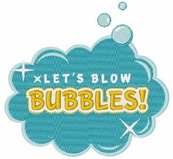 Blow Bubbles Embroidery Design | EmbroideryDesigns.com