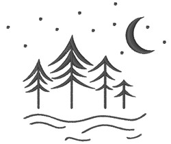 Forest Scene Embroidery Design | EmbroideryDesigns.com