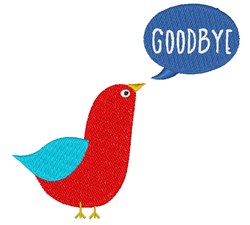 Goodbye Bird Embroidery Design | EmbroideryDesigns.com