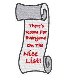 Nice List Embroidery Design | EmbroideryDesigns.com