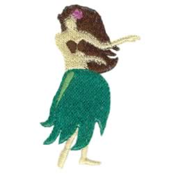 Hula Girl Embroidery Design | EmbroideryDesigns.com