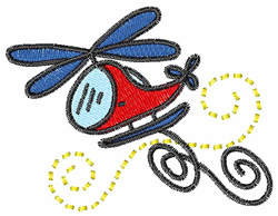 Copter Embroidery Design | EmbroideryDesigns.com