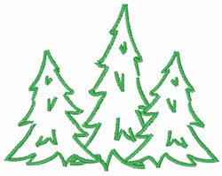 Three Pine Trees Embroidery Design | EmbroideryDesigns.com