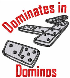 Dominates in Dominos Embroidery Design | EmbroideryDesigns.com