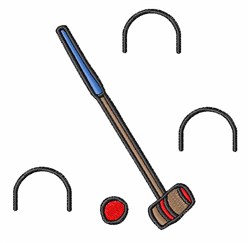 Croquet Game Embroidery Design | EmbroideryDesigns.com
