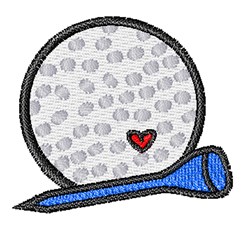 Heart Golf & Tee Embroidery Design | EmbroideryDesigns.com