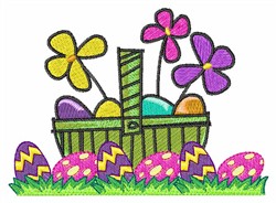 Easter Basket Embroidery Design | EmbroideryDesigns.com