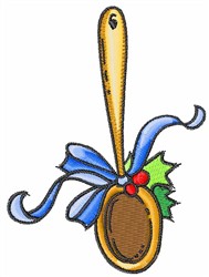 Holiday Wooden Spoon Embroidery Design | EmbroideryDesigns.com