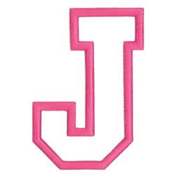 3D J Embroidery Design | EmbroideryDesigns.com