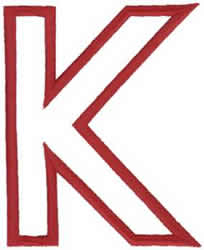 Kappa Outline Embroidery Design | EmbroideryDesigns.com