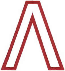 Lambda Outline Embroidery Design | EmbroideryDesigns.com