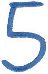 Handwritten 5 Embroidery Design | EmbroideryDesigns.com