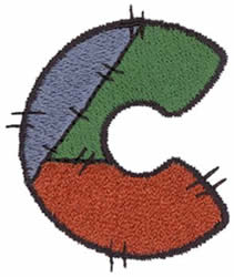 Patchwork C Embroidery Design | EmbroideryDesigns.com
