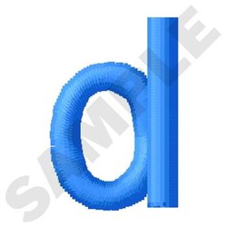 Lower Case D Embroidery Design | EmbroideryDesigns.com