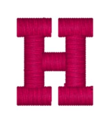.50 Block Letter H Embroidery Design | EmbroideryDesigns.com