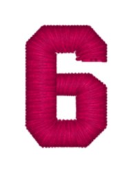 .50 Block Number 6 Embroidery Design | EmbroideryDesigns.com