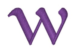 Small Letter W Embroidery Design | EmbroideryDesigns.com