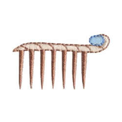 Hair Comb Embroidery Design | EmbroideryDesigns.com