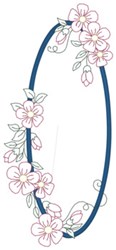 Floral Name Drop Embroidery Design | EmbroideryDesigns.com
