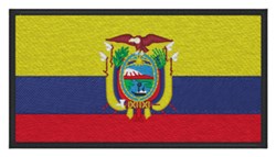 Ecuador Flag Embroidery Design | EmbroideryDesigns.com