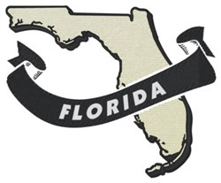 Florida Ribbon Embroidery Design | EmbroideryDesigns.com