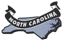 North Carolina Ribbon Embroidery Design | EmbroideryDesigns.com