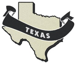 Texas Ribbon Embroidery Design | EmbroideryDesigns.com