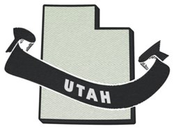Utah Ribbon Embroidery Design | EmbroideryDesigns.com