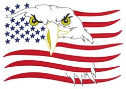 Eagle Flag Embroidery Design | EmbroideryDesigns.com